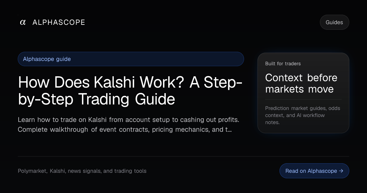 How Does Kalshi Work? A Step-by-Step Trading Guide | Alphascope