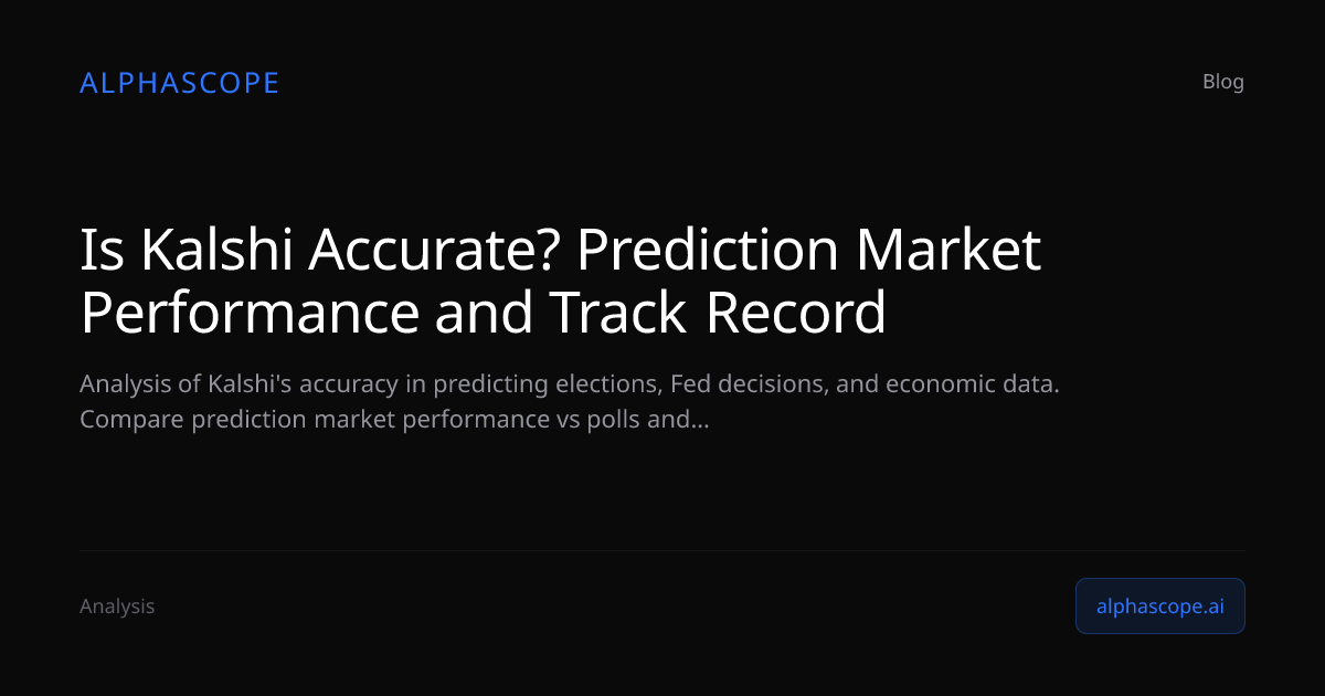 Is Kalshi Accurate? Prediction Market Performance and Track Record ...