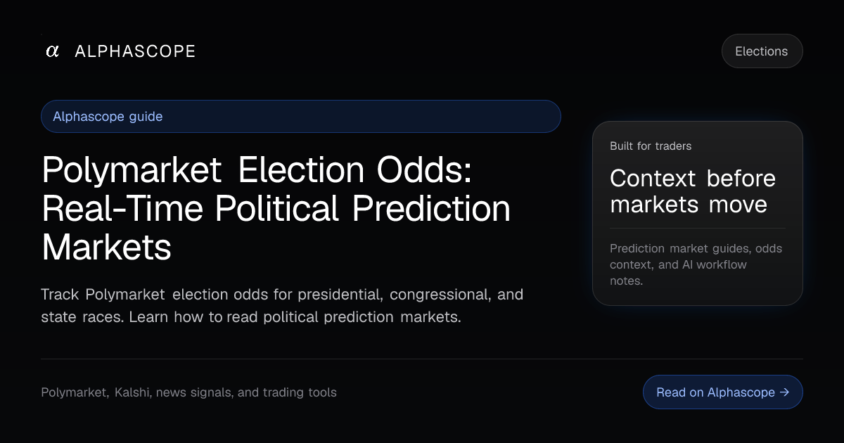 Polymarket Election Odds: Real-Time Political Prediction… | Alphascope