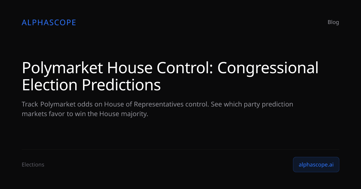 Polymarket House Control: Congressional Election Predictions | Alphascope